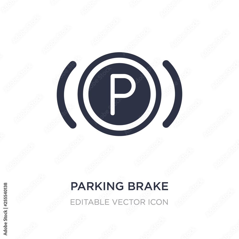 parking brake icon on white background. Simple element illustration ...