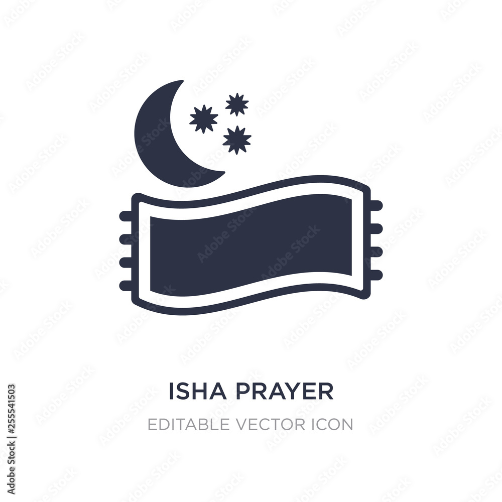 isha prayer icon on white background. Simple element illustration from ...