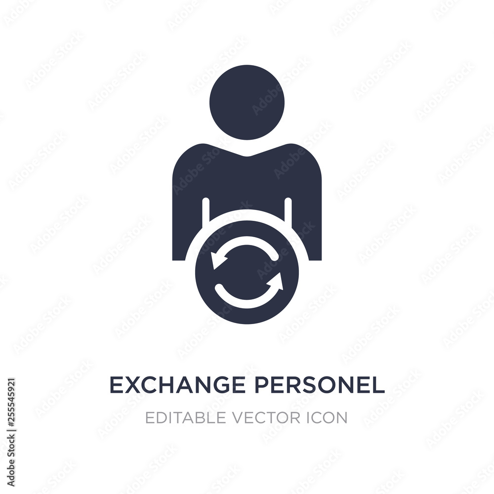 exchange personel icon on white background. Simple element illustration from UI concept. Stock ...