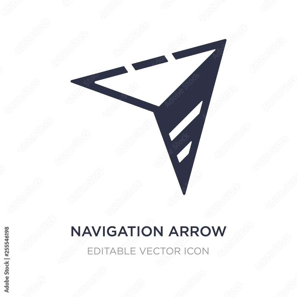 navigation arrow icon on white background. Simple element illustration from UI concept. Stock ...