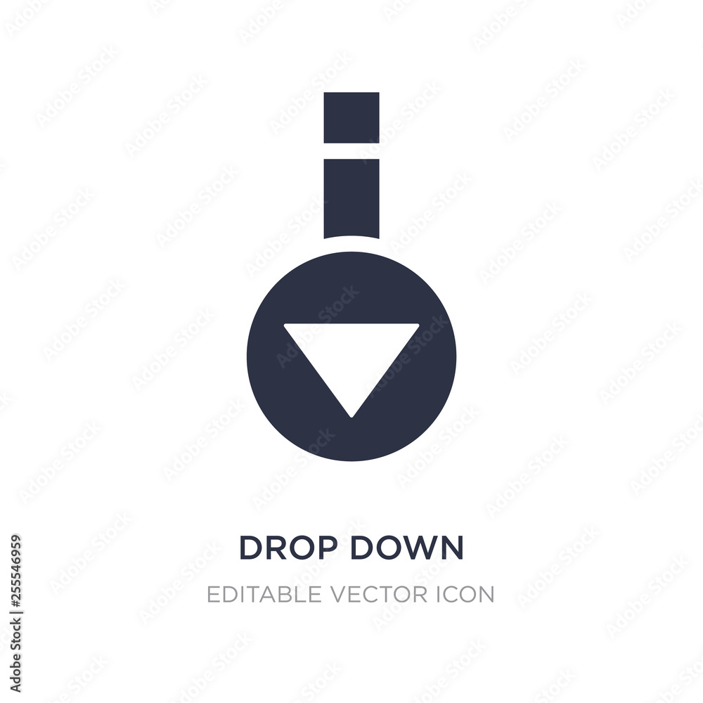 drop down icon on white background. Simple element illustration from UI ...
