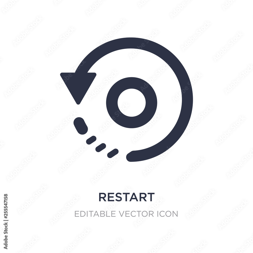 restart icon on white background. Simple element illustration from UI ...