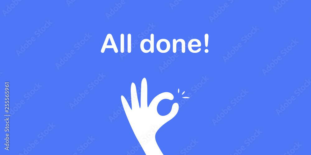 Hand OK sign, Fingers hands shows Its OK. everything is all right or ...