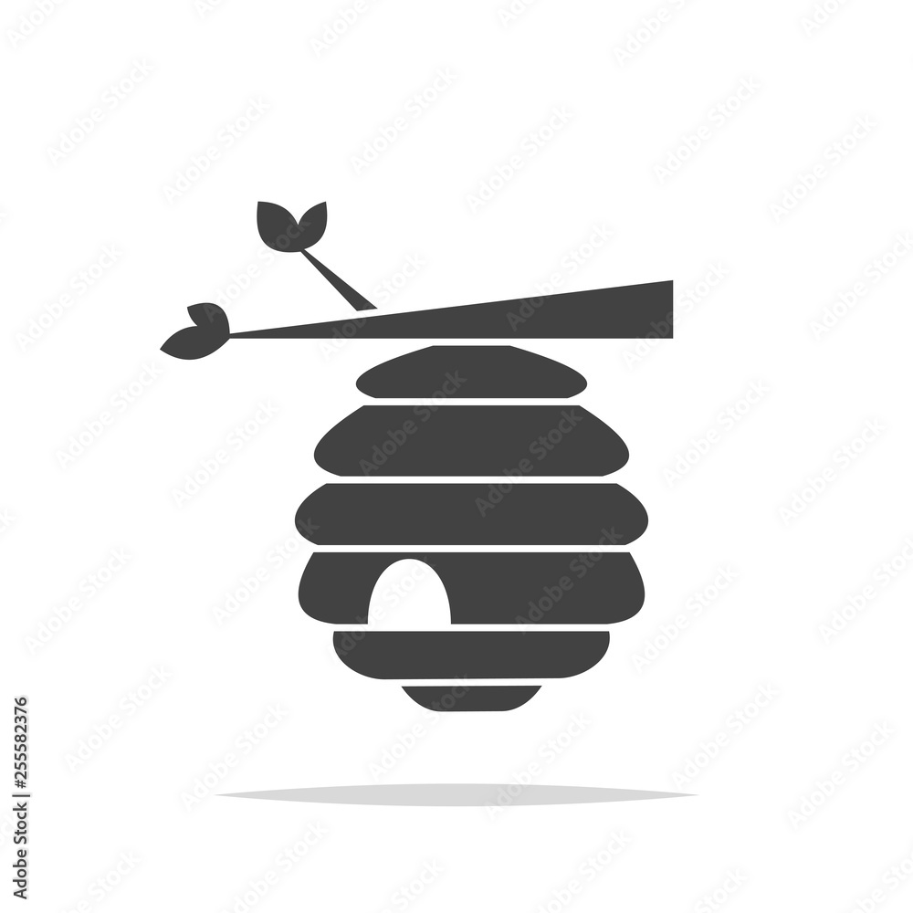 Honey bee nest icon vector Stock Vector | Adobe Stock