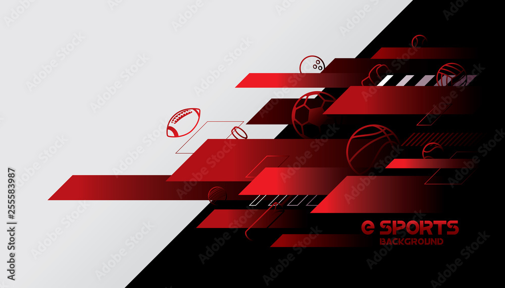 Vector esports with futuristic technology background design. Stock ...