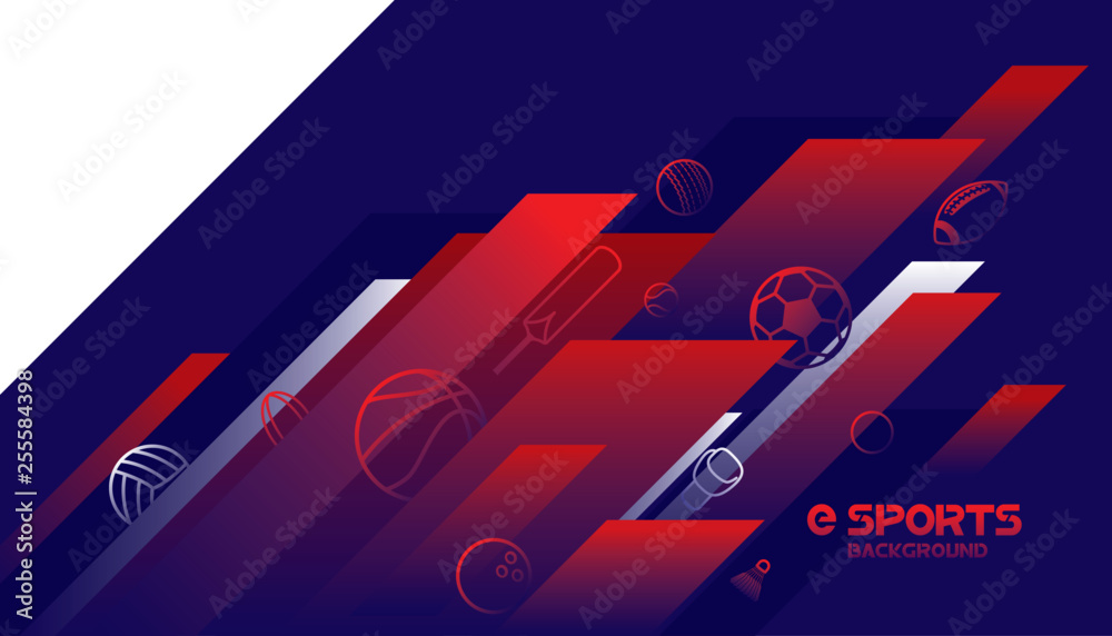 Vector esports with futuristic technology background design. Stock ...