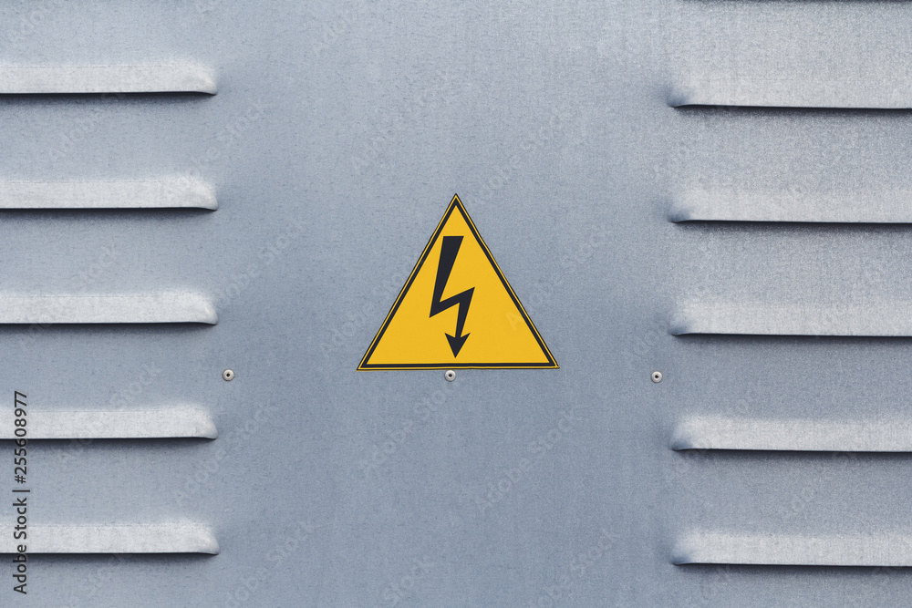Transformer substation. Electric shock hazard Stock Photo | Adobe Stock