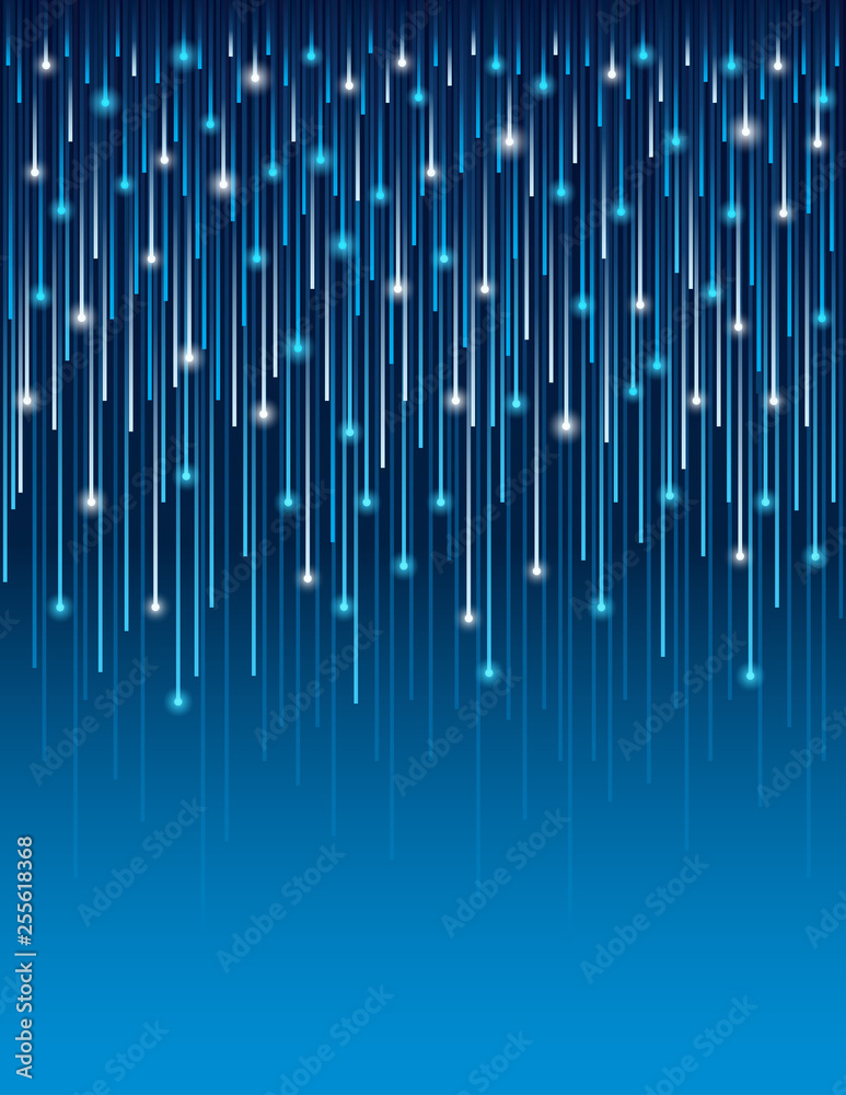 Background with fiber optic connection lines technology. Abstract blue ...