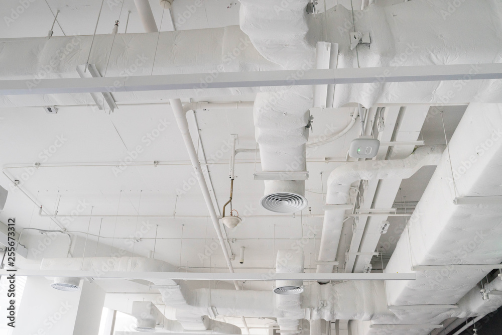 air conditioner ventilation installation system in building Stock Photo ...