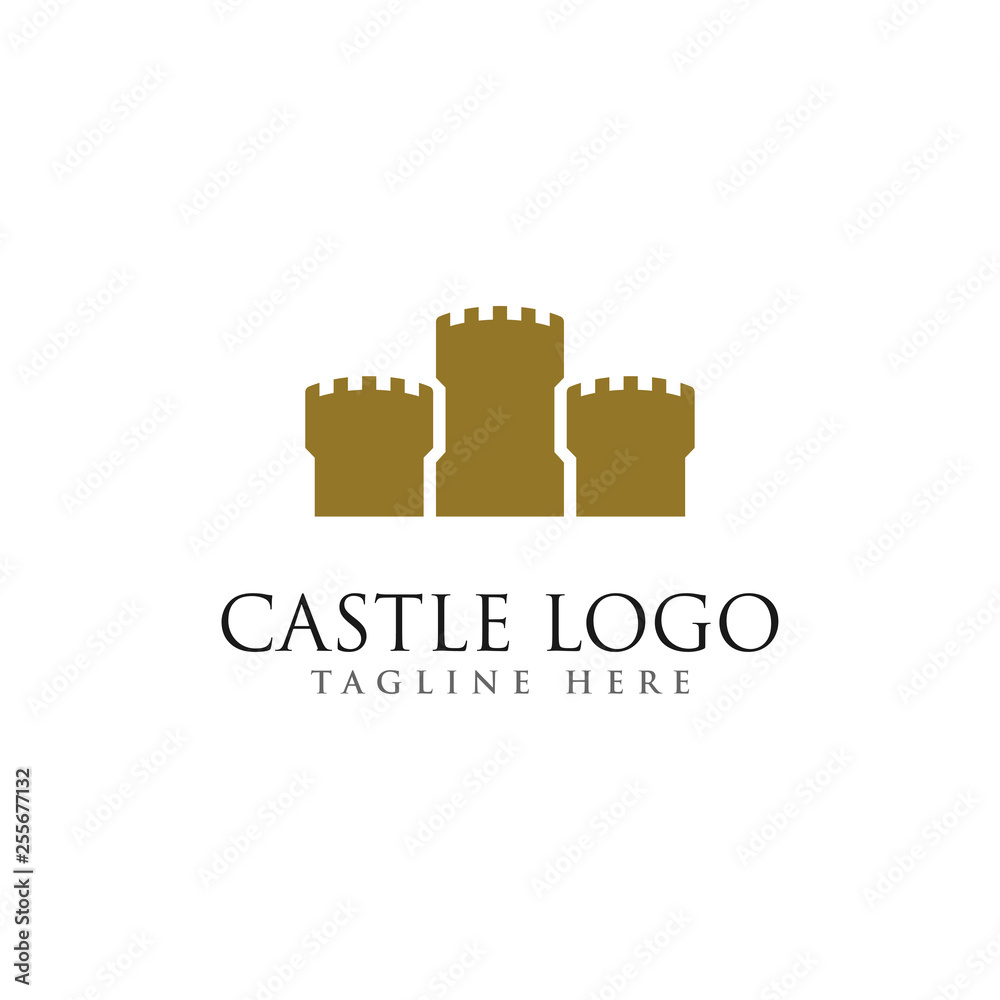 castle logo design vector Stock Vector | Adobe Stock