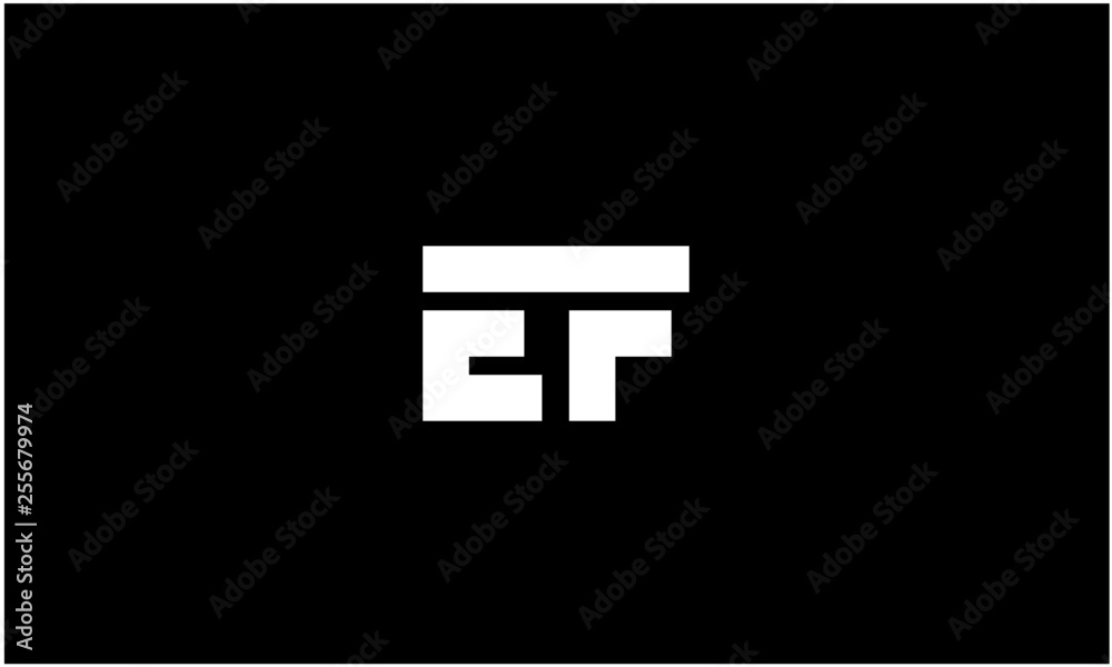 Vetor de E, F, EF Letter Alphabet Text Font Icon Graphic Logo Design ...