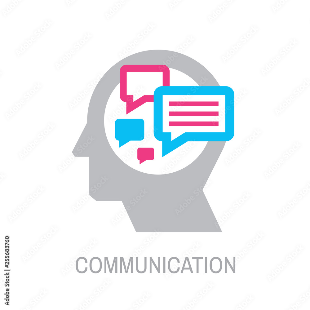 Communication - concept business logo template vector illustration ...