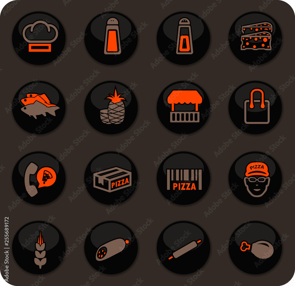 Restaurant icons set Stock Vector | Adobe Stock