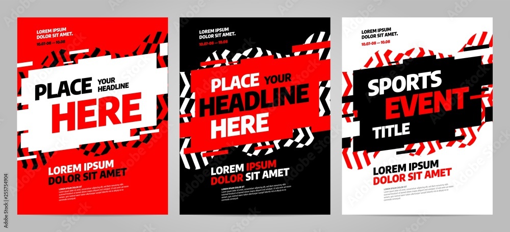 Layout design template for sport event, tournament or competition ...