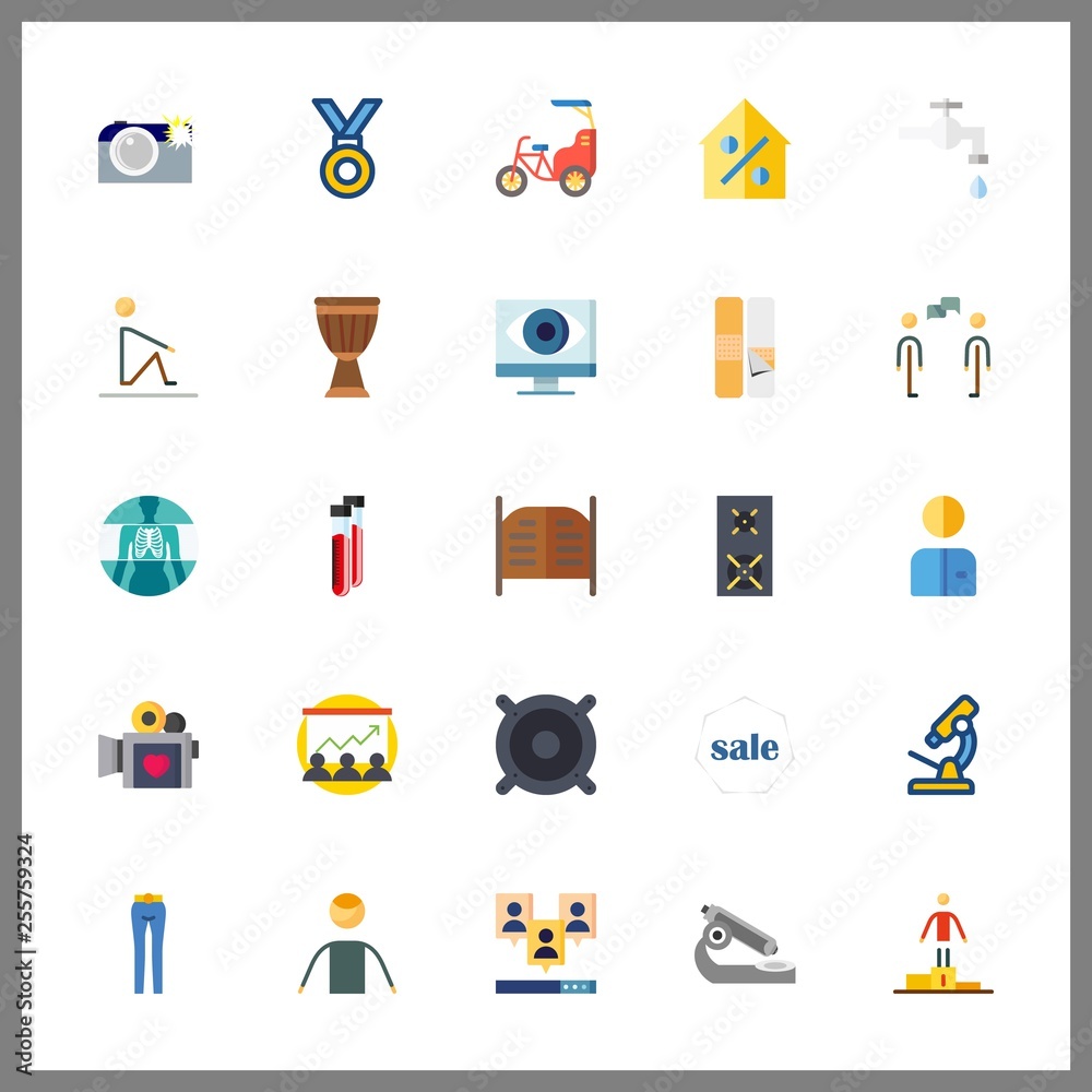 25 professional icon. Vector illustration professional set. speaker and ...