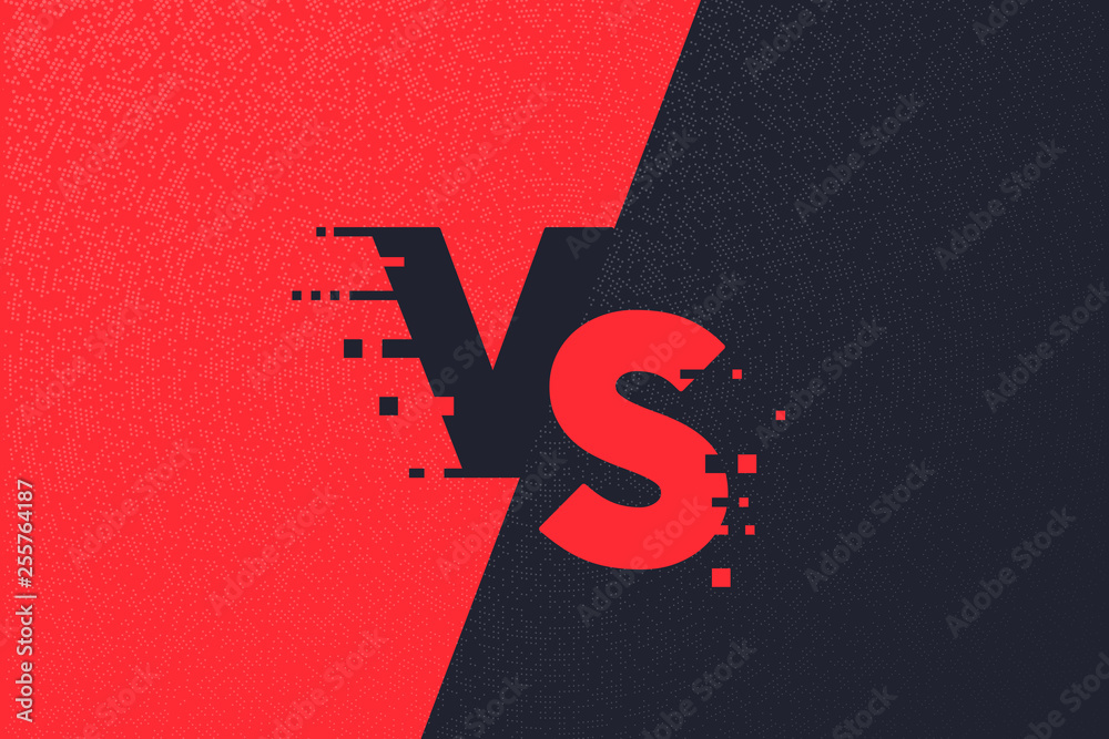 Versus screen. VS abstract background. Versus logo vs letters for ...