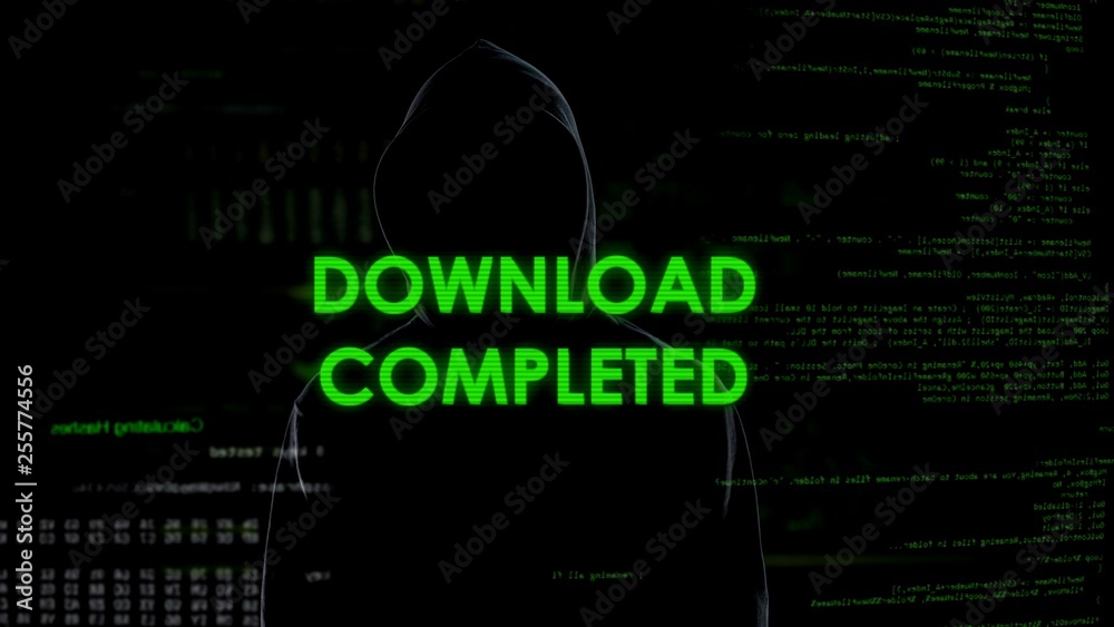 Download completed, hacker stealing personal data from account, system ...