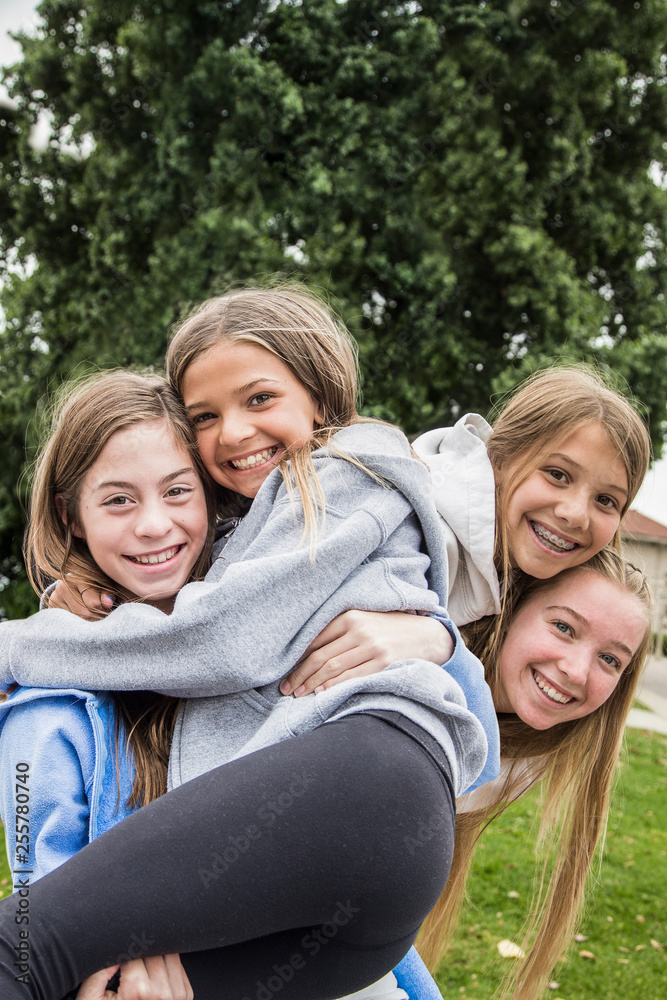 Group Of Teenagers Laughing