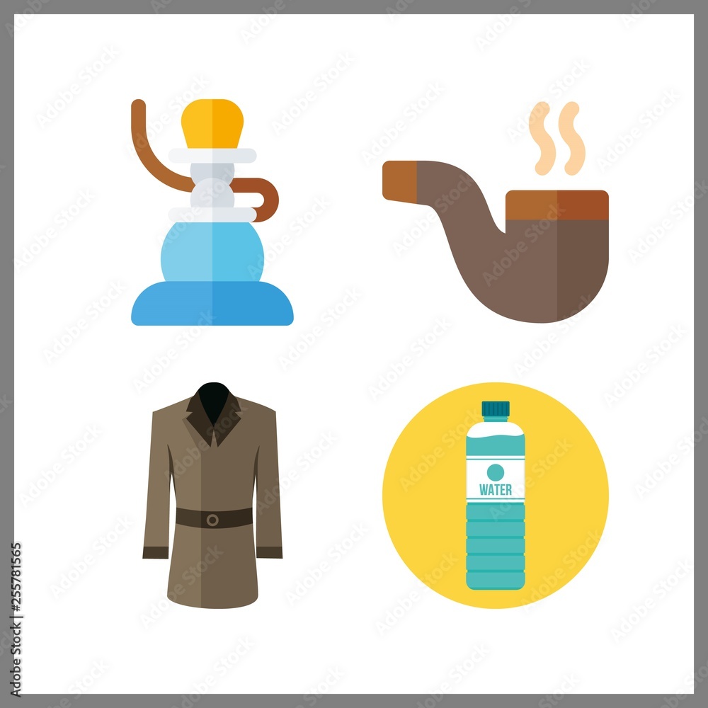 4 flow icon. Vector illustration flow set. water and pipe icons for ...