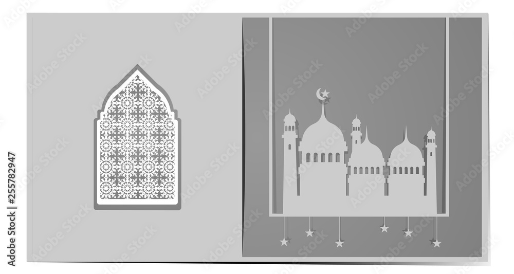 Papercut designs with Islamic themes. Islamic greeting cards with the ...
