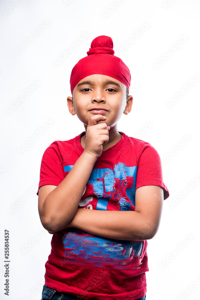 Portrait of Indian Sikh/punjabi little boy with multiple expressions ...