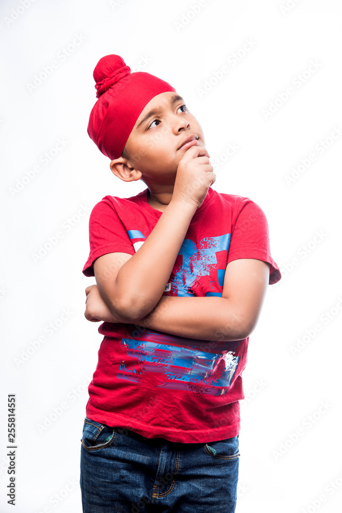 Portrait of Indian Sikh/punjabi little boy with multiple expressions ...