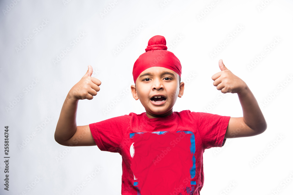Portrait of Indian Sikh/punjabi little boy with multiple expressions ...