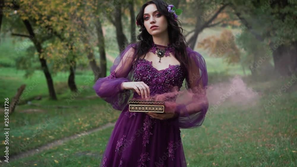 evil Greek goddess of nature holds box of sins in hands, terrible ...