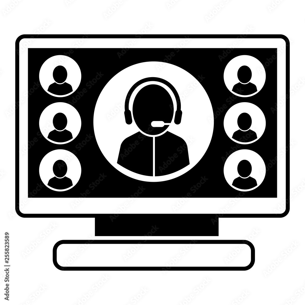 Online webinar icon. Simple illustration of online webinar vector icon ...