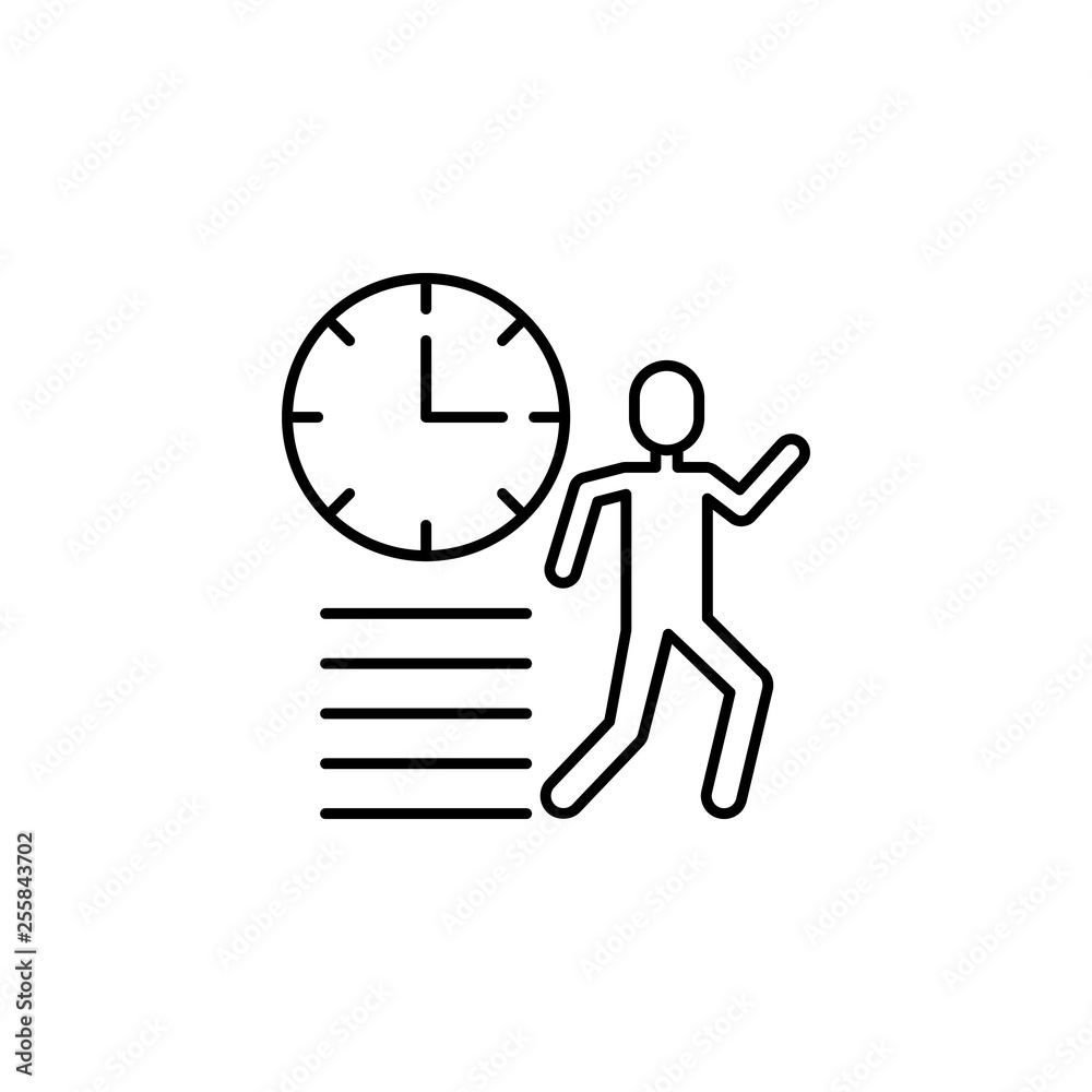 Time management, clock, hustle, speed, time, working icon. Element of ...