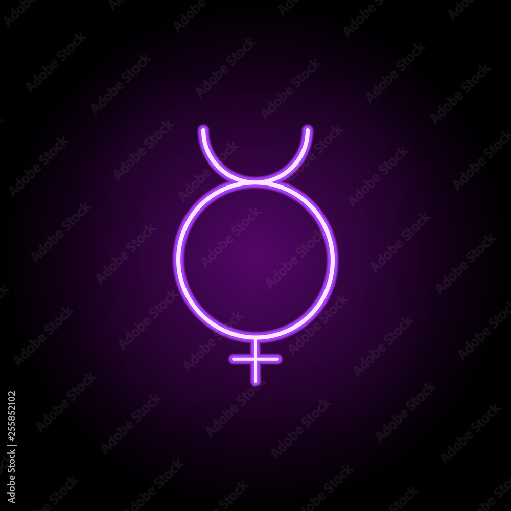 non binary transgender icon. Elements of Web in neon style icons ...