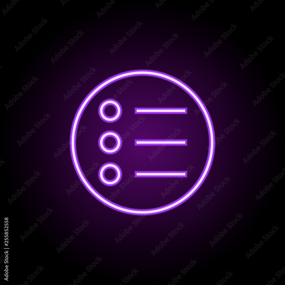 options sign icon. Elements of Web in neon style icons. Simple icon for ...
