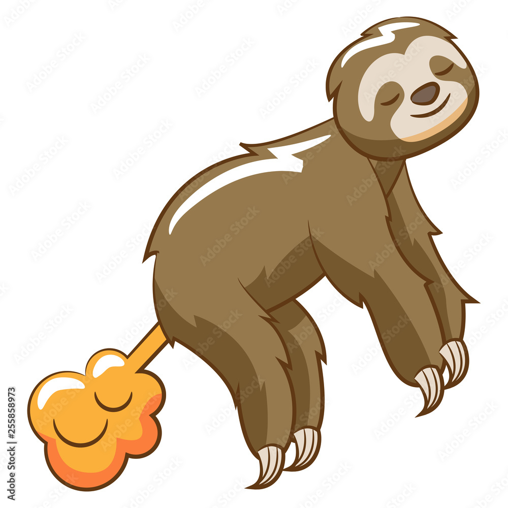 Sloth vector clipart cartoon Stock Vector | Adobe Stock