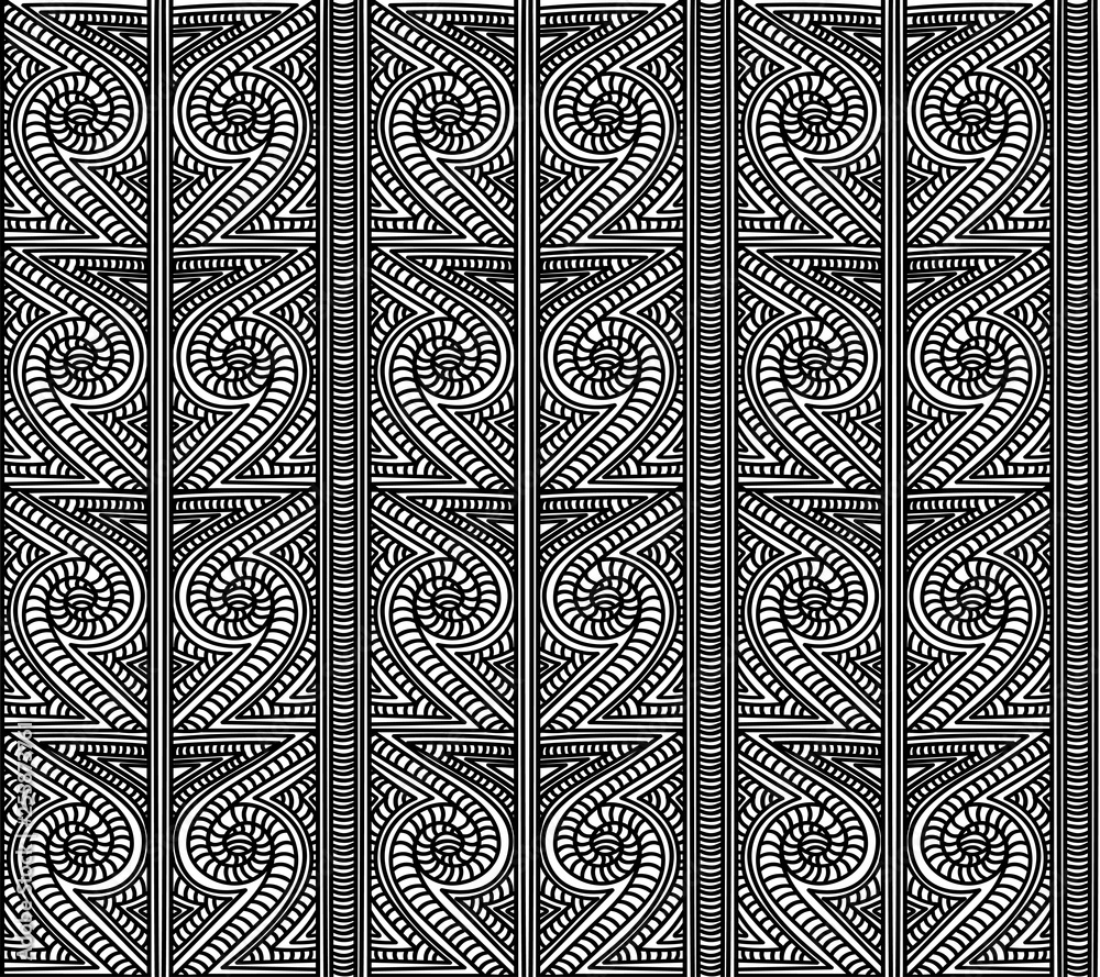 Maori tribal pattern vector seamless. African fabric print. Ethnic ...