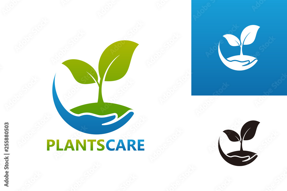 Plants Care Logo Template Design Vector, Emblem, Design Concept ...