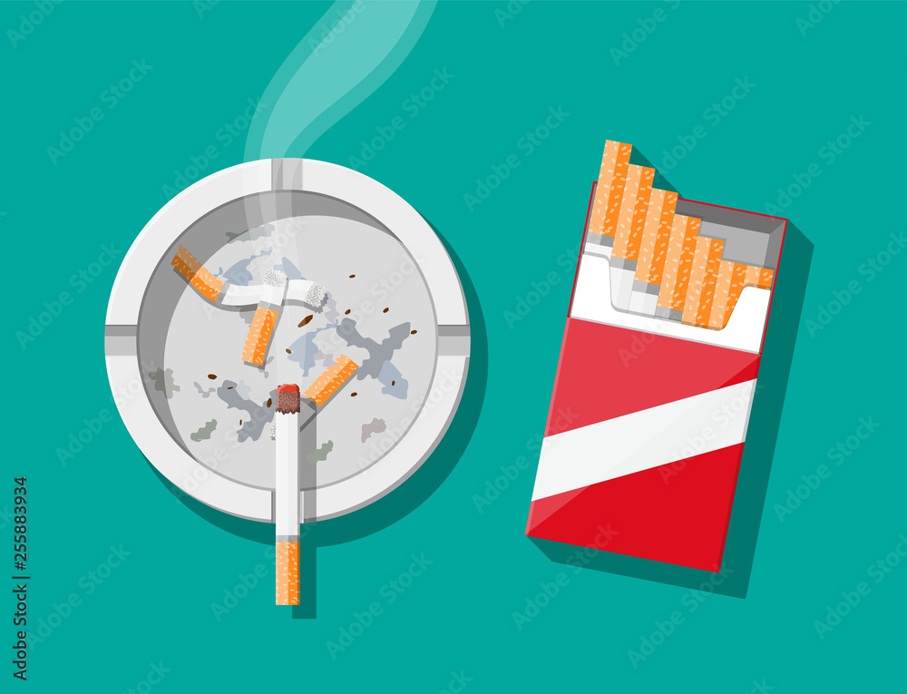White Ceramic Ashtray Full Of Smokes Cigarettes Crockery For Smoking white-ceramic-ashtray-full-of-smokes-cigarettes-crockery-for-smoking