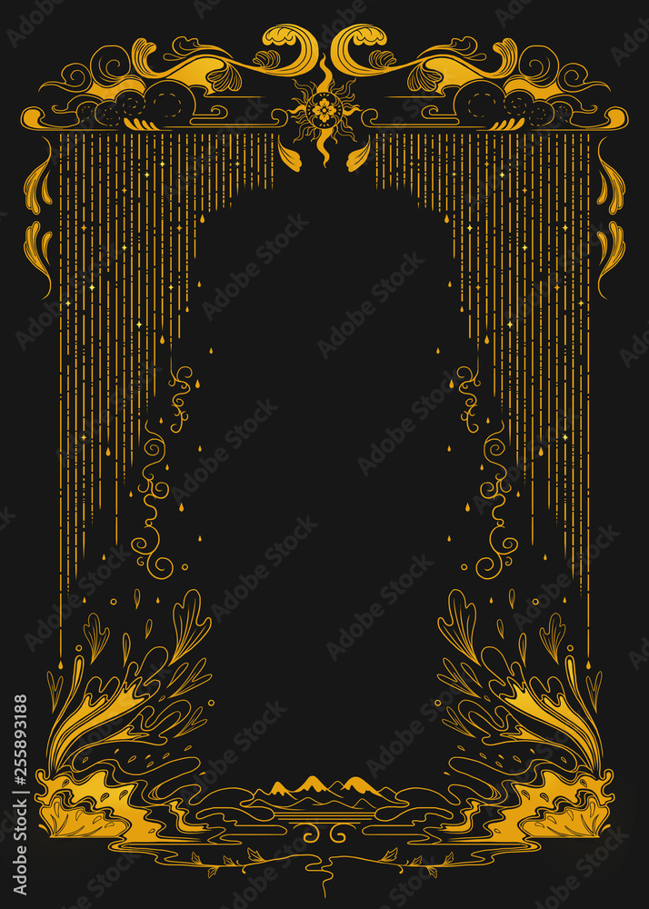 Art Frame for Poem Present. Vintage Artwork. Book Cover. Concept Art ...