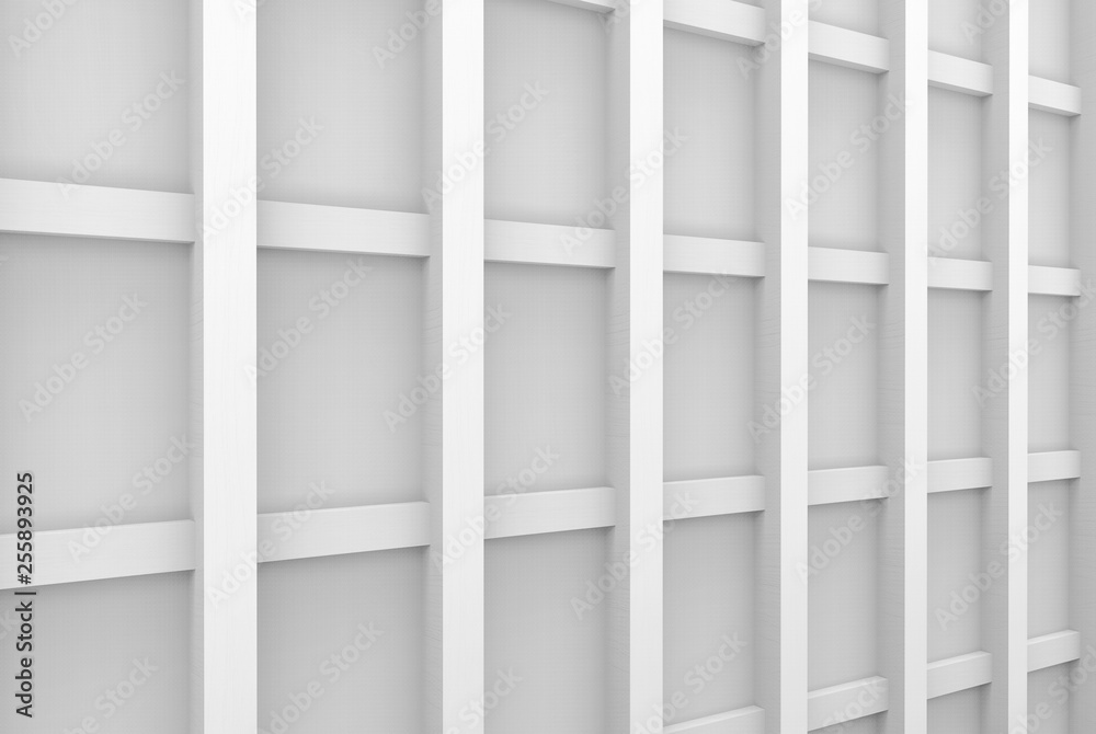 3d rendering. perspective view of modern light gray rectangle shape ...