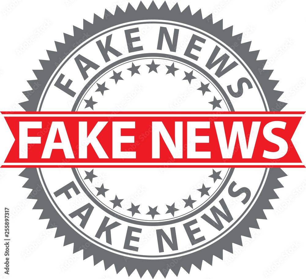 Fake news sign, fake news badge, vector illustration Stock Vector ...