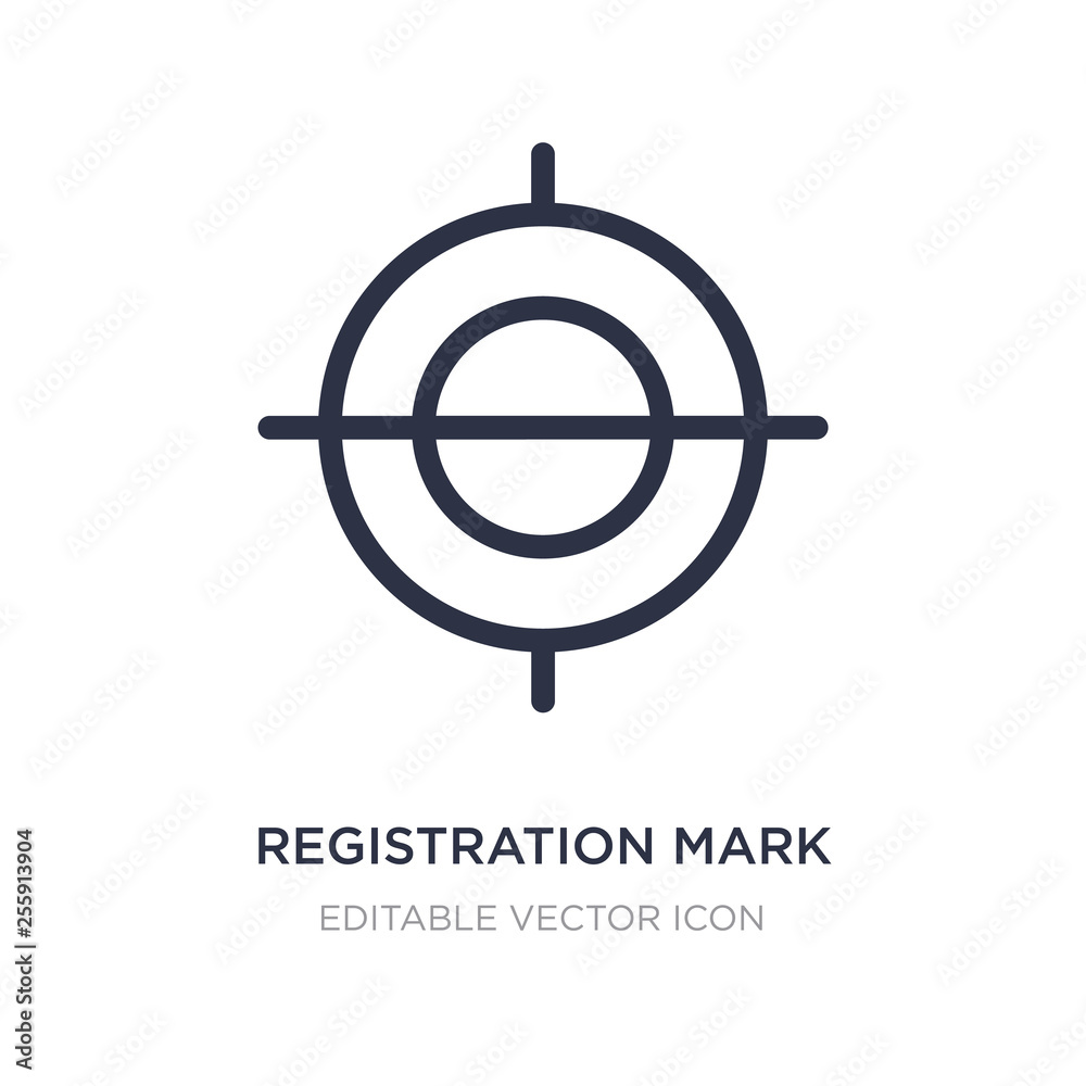 registration mark icon on white background. Simple element illustration ...
