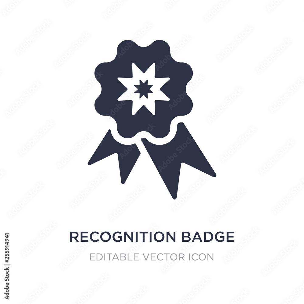 recognition badge icon on white background. Simple element illustration ...