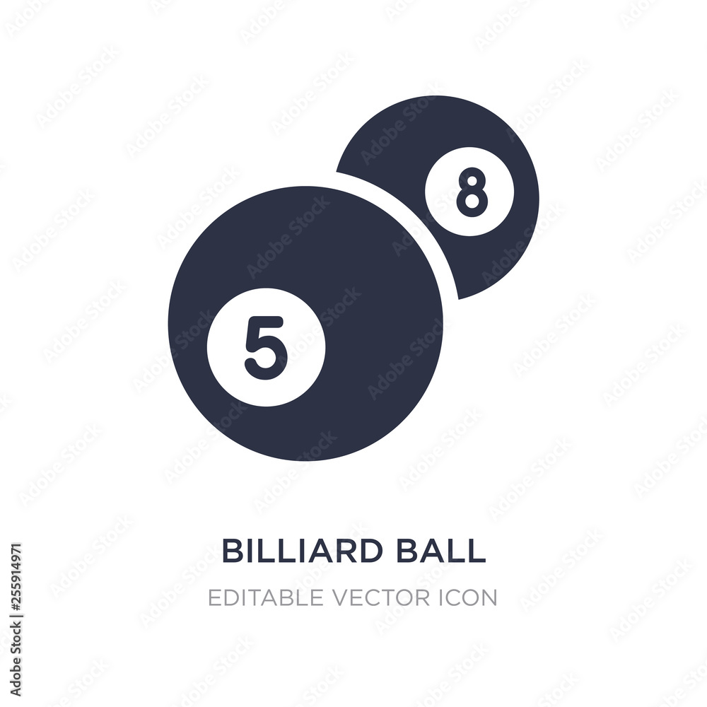 billiard ball icon on white background. Simple element illustration ...