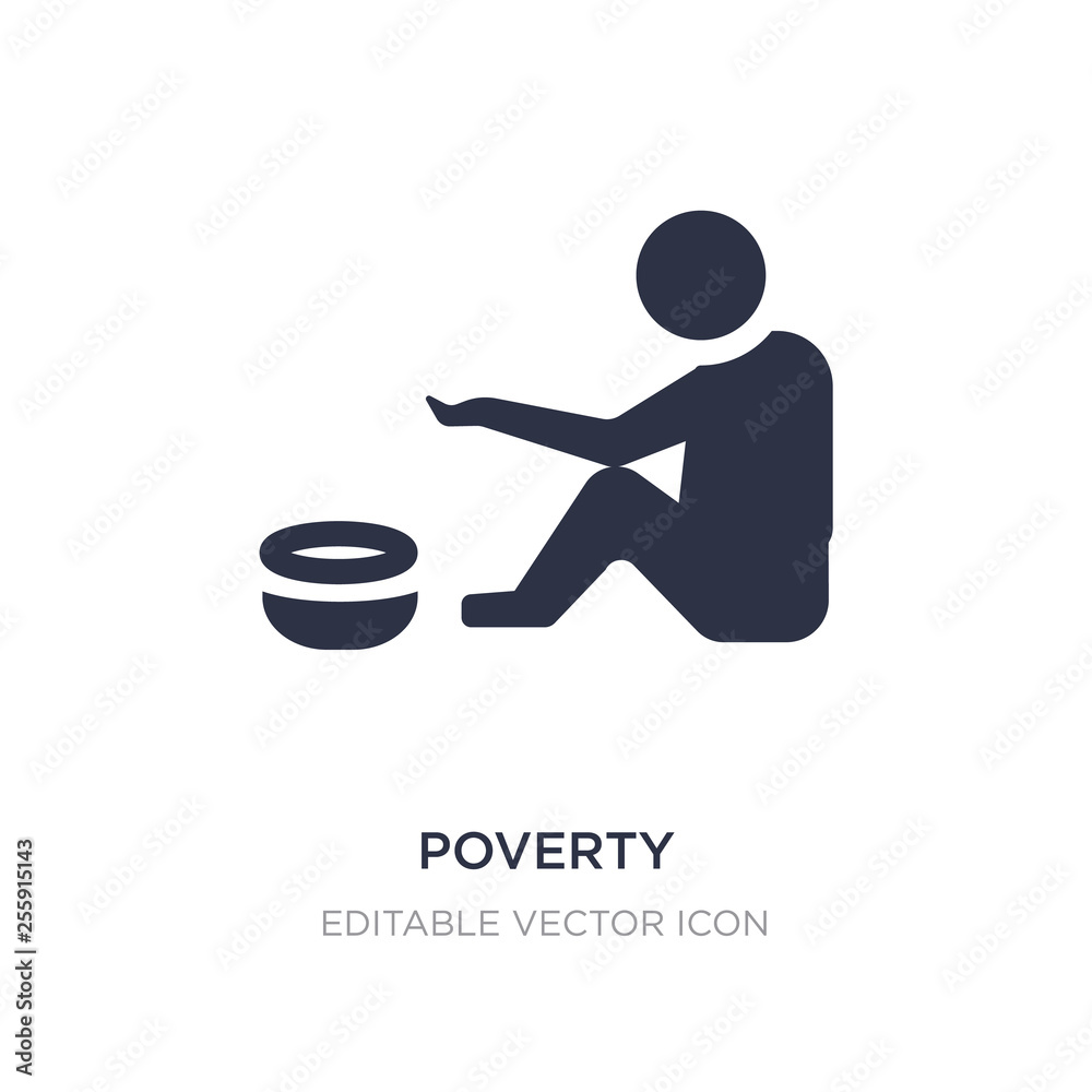poverty icon on white background. Simple element illustration from ...