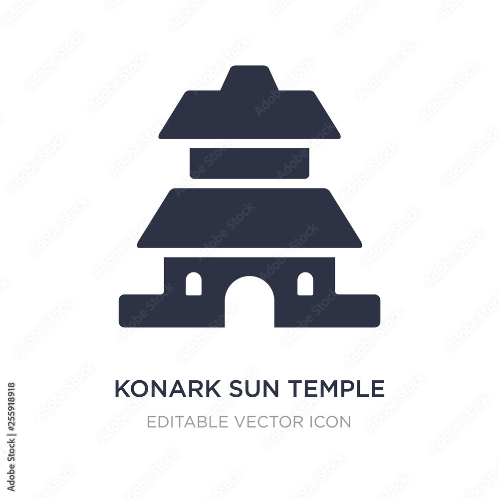 konark sun temple icon on white background. Simple element illustration ...