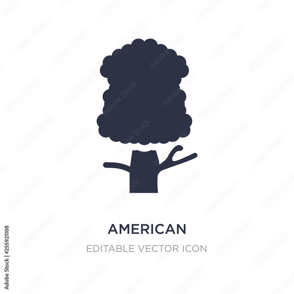 american chestnut tree icon on white background. Simple element ...