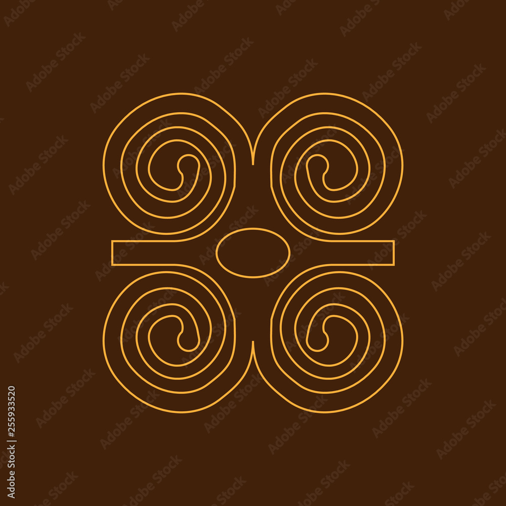 Humility with strength or symbol of wisdowm adinkra symbol. Tribal ...