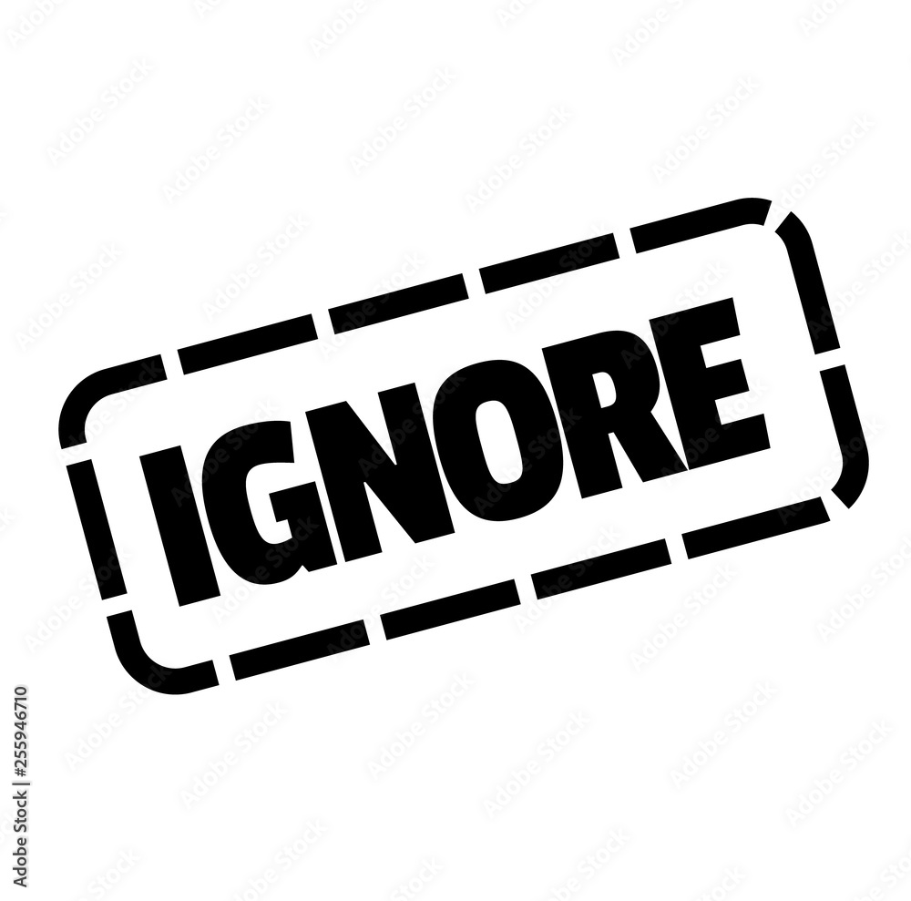 ignore stamp on white Stock Vector | Adobe Stock