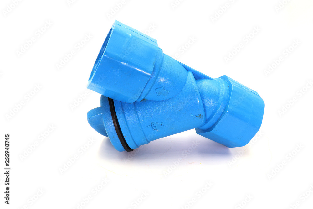 PVC Pipe connections, PVC Pipe fitting, PVC Coupling isolated on white ...