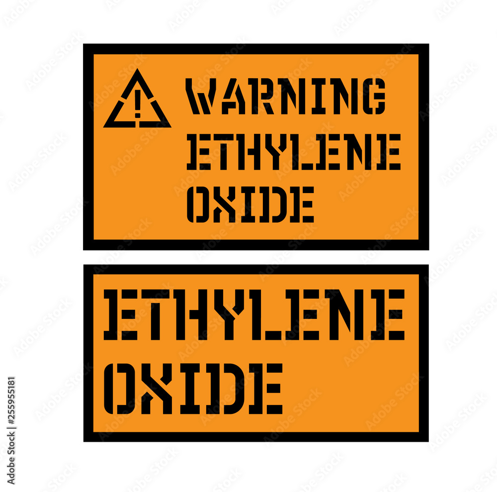 ethylene oxide sign Stock Vector | Adobe Stock