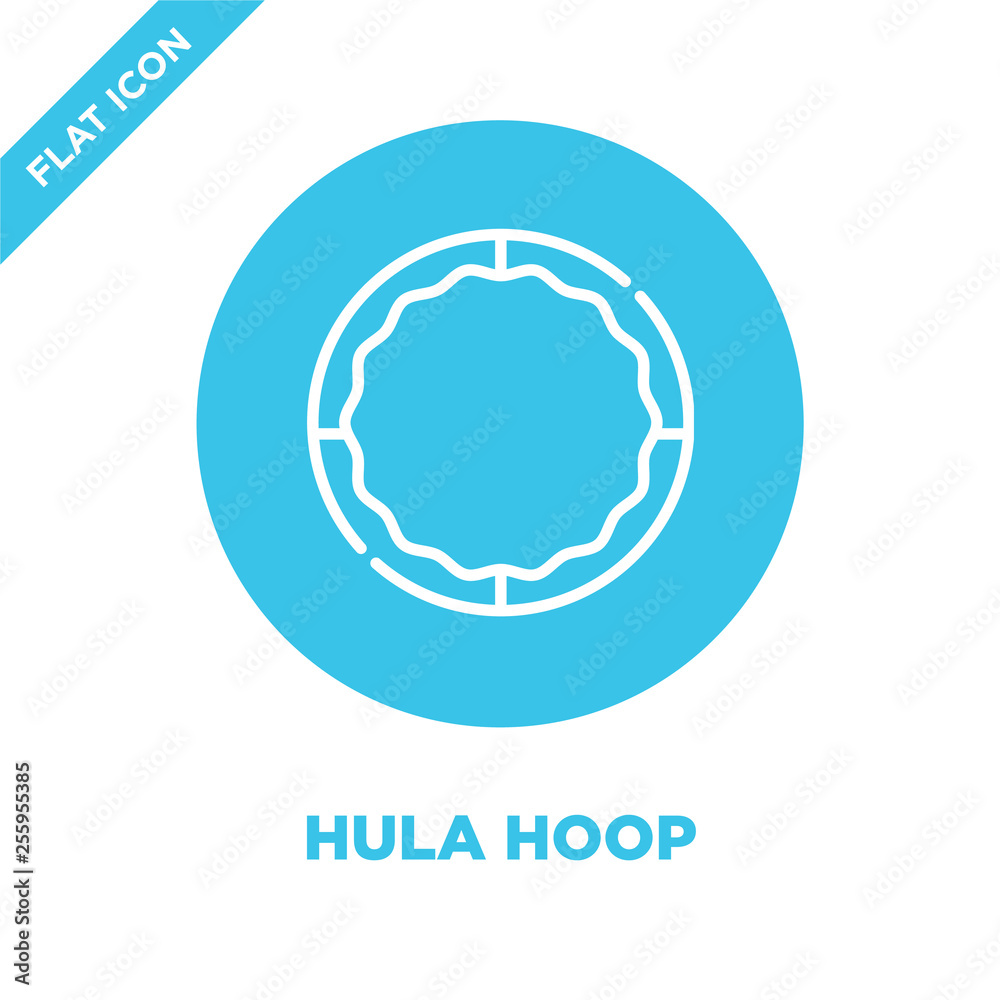hula hoop icon vector from baby toys collection. Thin line hula hoop ...